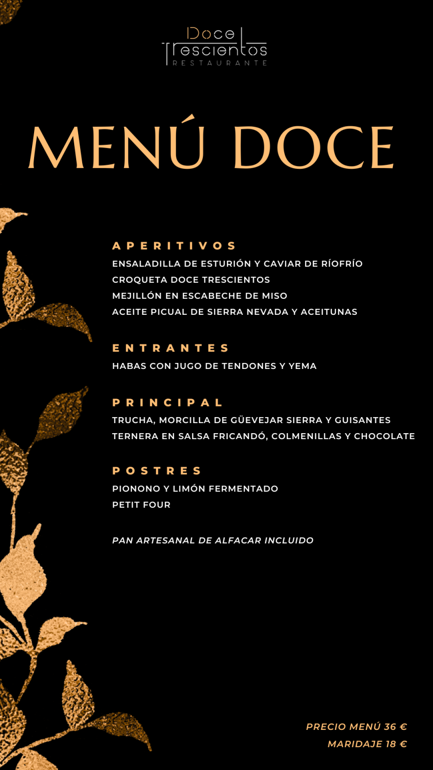 Menú Doce – Doce Trescientos